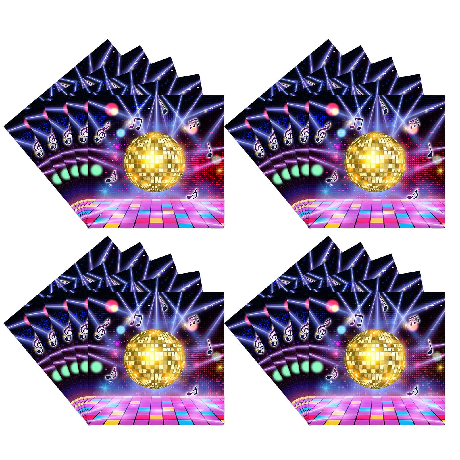 Disco Party Tableware, 80s 90s Dance Disco Theme Party Tableware Kit ...
