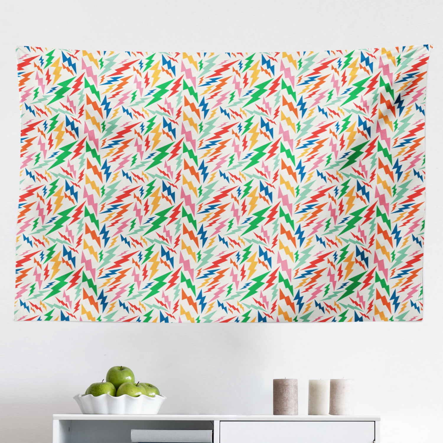 Disco Party Tapestry, Retro 80s Theme Girls with Black Curly Afro Hair ...