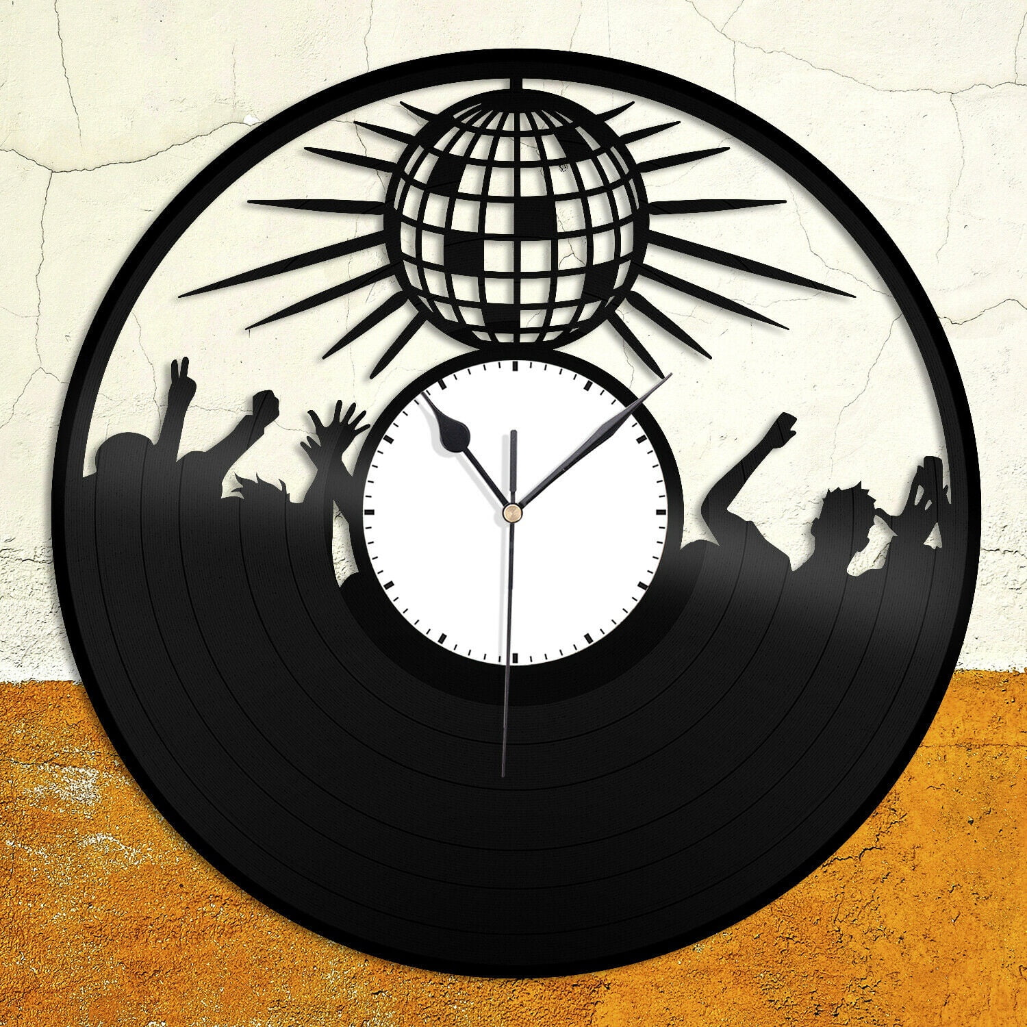 Disco Party Vinyl Wall Clock Unique Gift for Friends Living Home Room ...