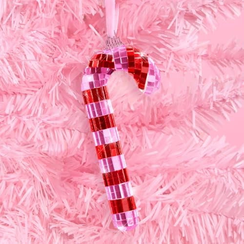 Disco Pink Candy Cane Ornament | Christmas Tree Decorations, Pinkmas ...