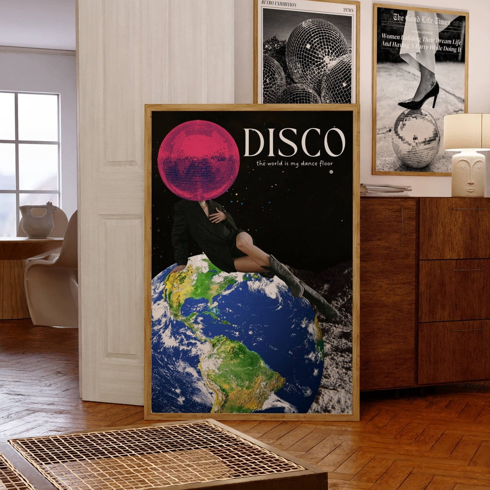 Disco Print, Disco Poster, Trendy Wall Art, Preppy Bar Cart Art, Disco ...
