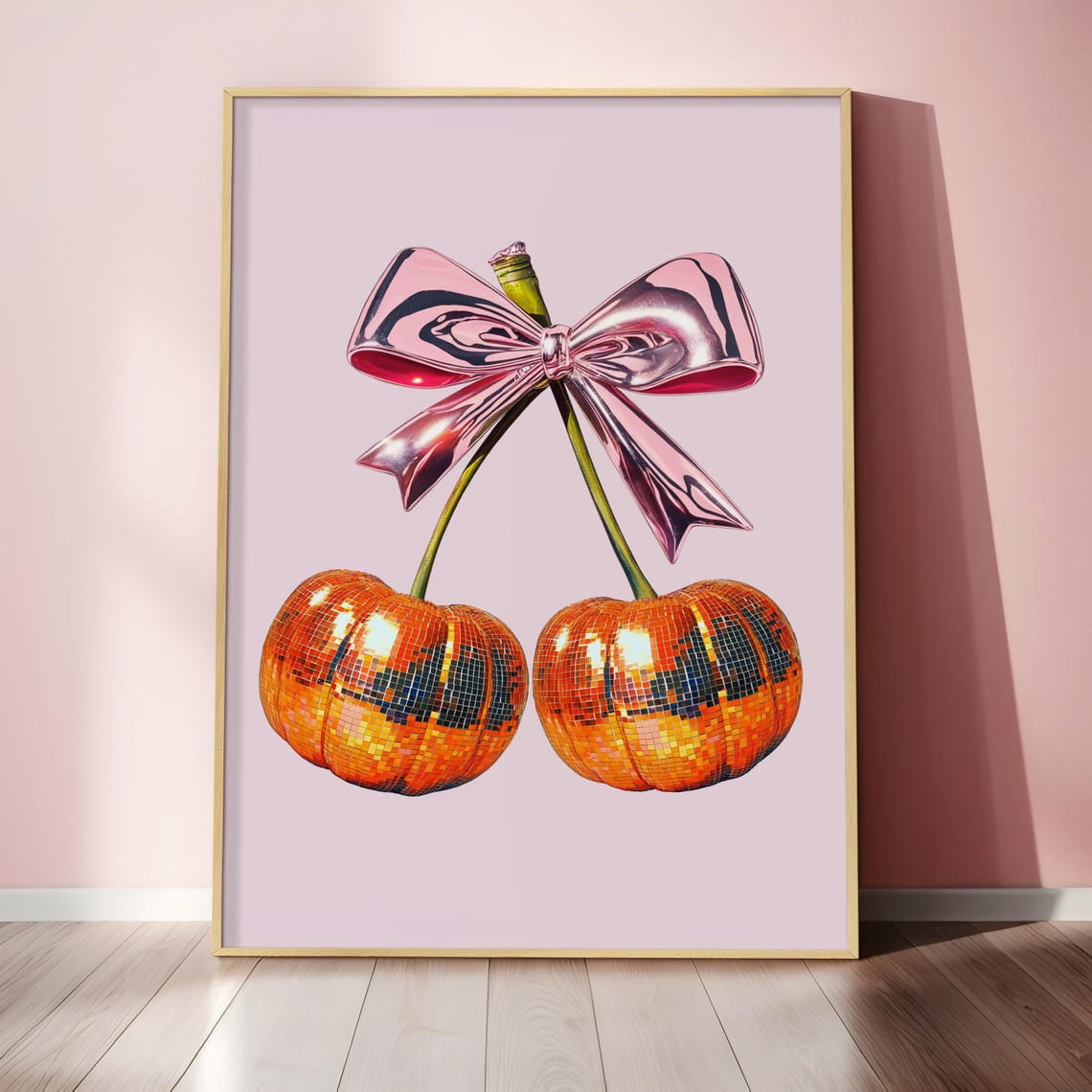 Disco Pumpkin Art Print, Retro Fall Decor 9X12 Jpeg & Pdf Home Decor ...