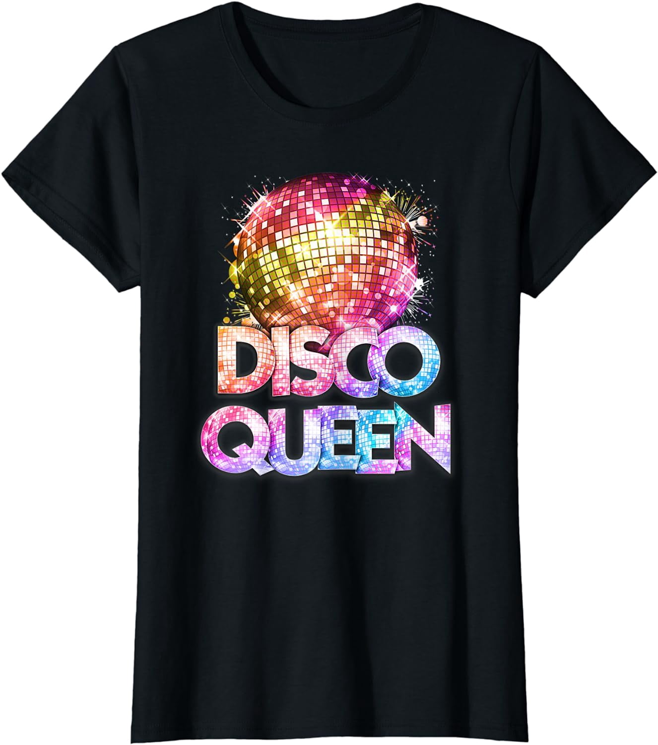 Disco Queen - 70's Disco Themed Vintage Seventies Costume T-Shirt ...