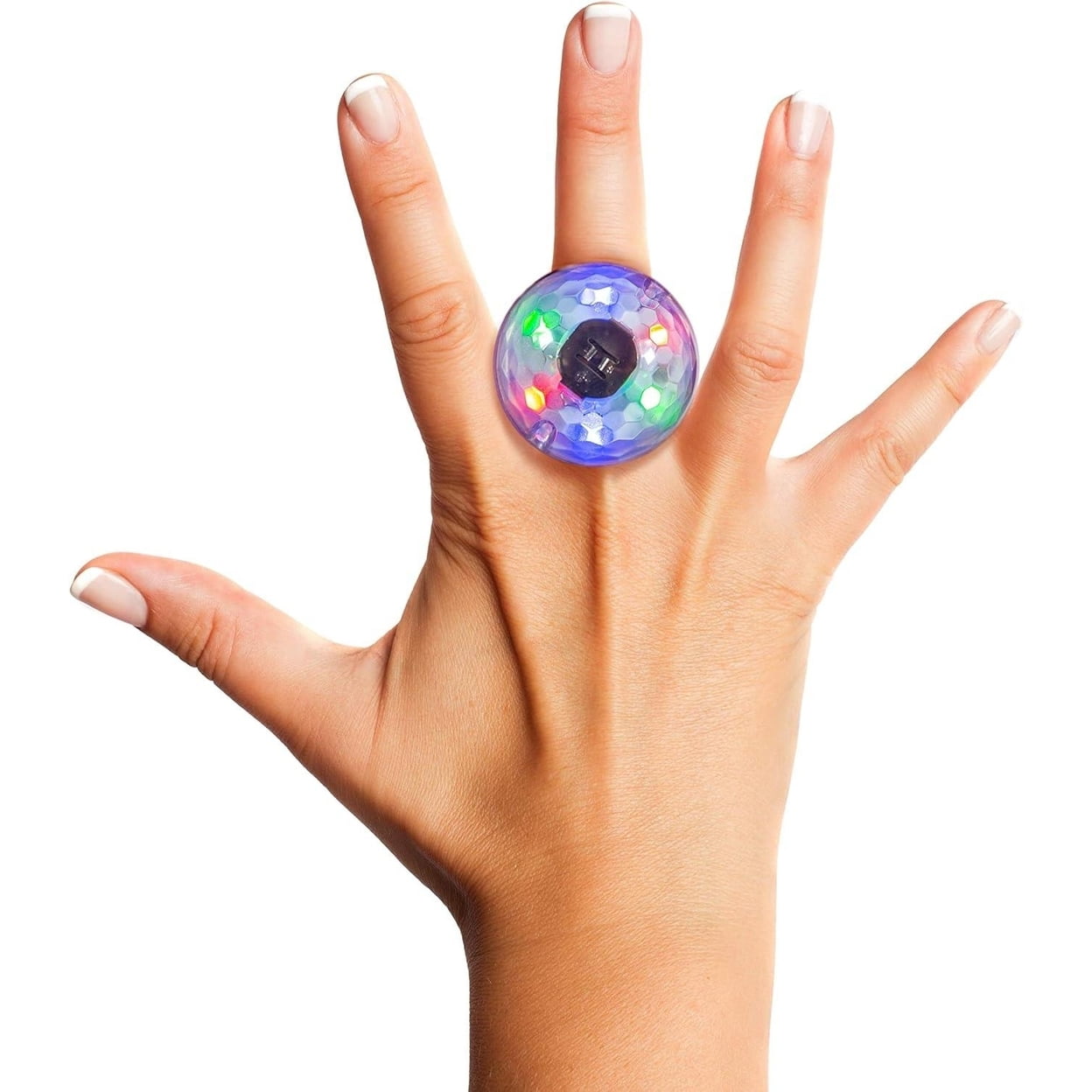 Mighty Mojo Disco Ring Light Up LED Color Changing Party Accessory ...