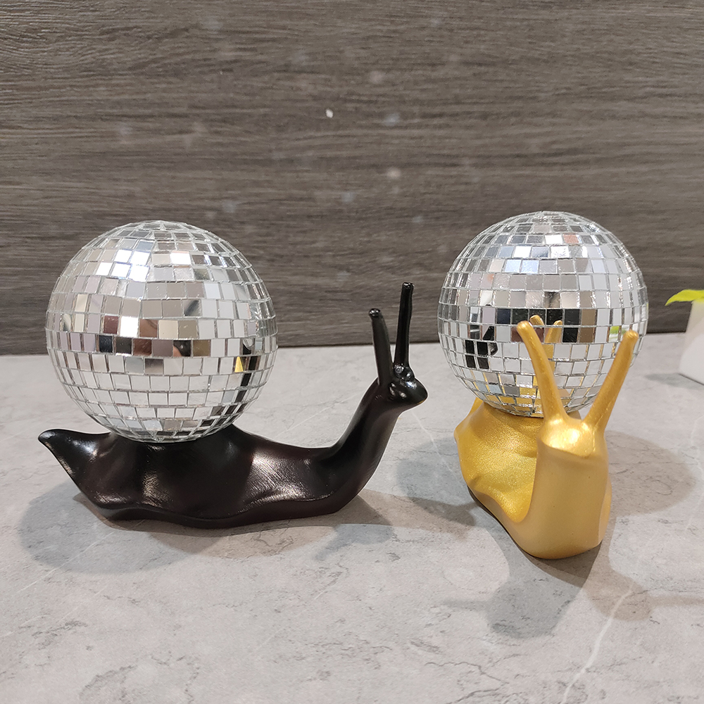 Disco Snail Miniature Snail Model Animal Figurines Retro Reflective ...