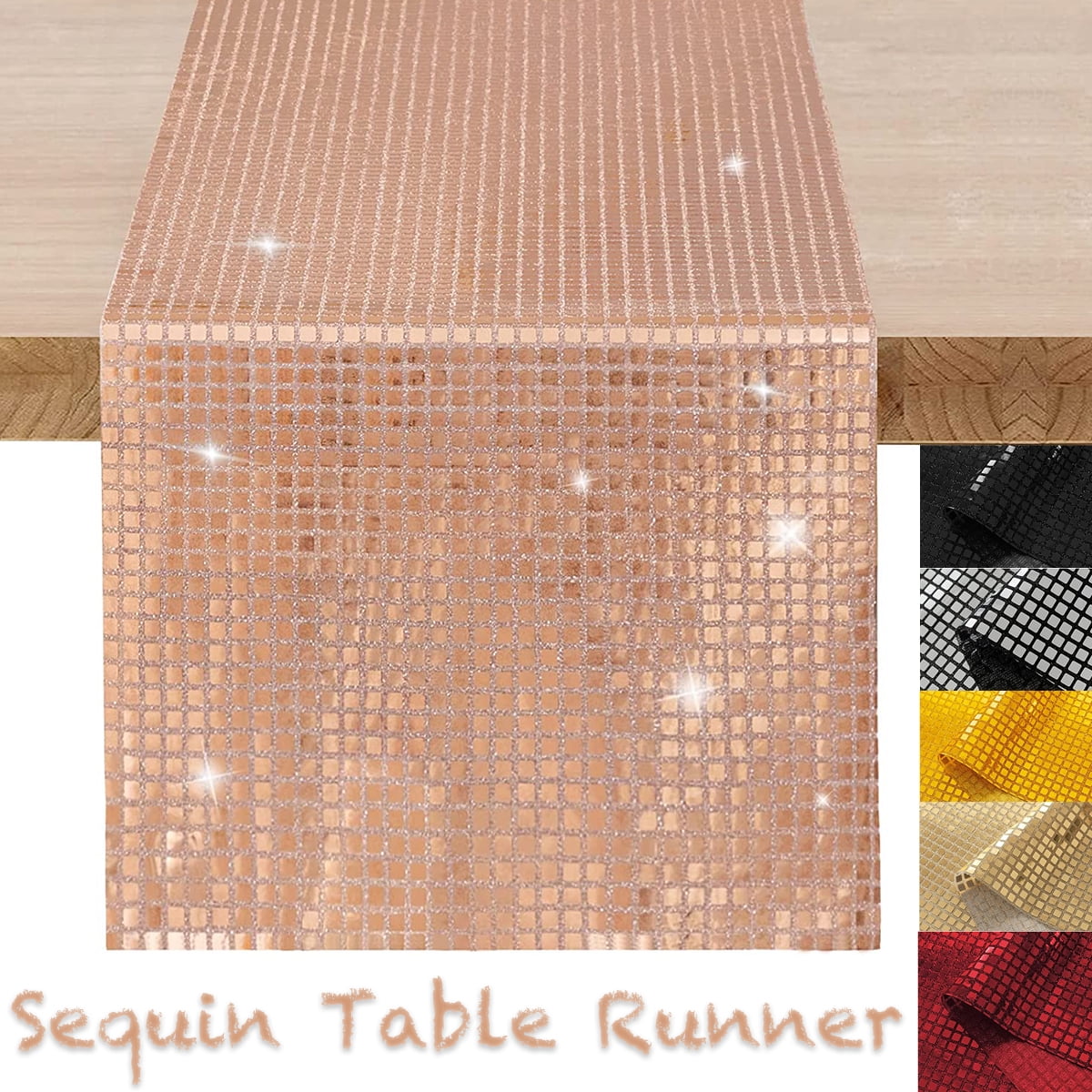 Disco Table Runner 12 x 72 Inches, Sequin Table Runner Mirror Foil ...