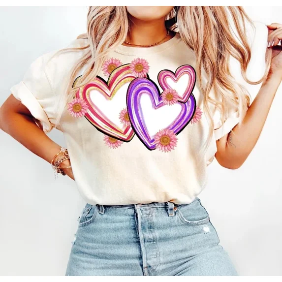 Disco Valentine Coquette Bow Heart T-Shirt – 70S Retro Party Love Tee ...