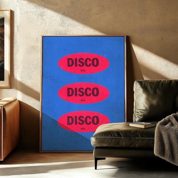 Disco Vibey Bold Retro Collage Art, Unframed Canvas Size 12x18 ...