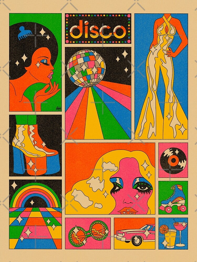 Disco mood Poster Framed-unframed - Walmart.com