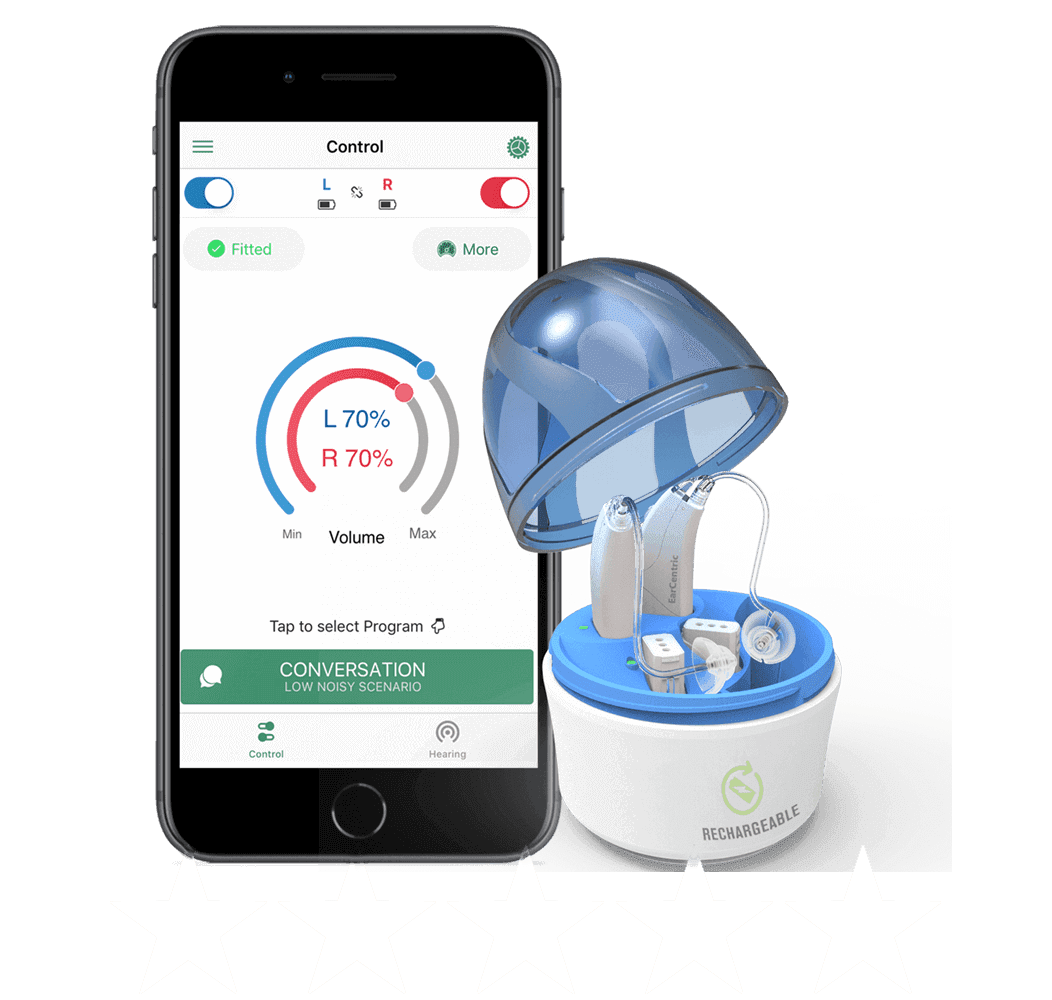 DiscoMax Bluetooth Rechargeable Hearing Amplifiers - smart phone App ...