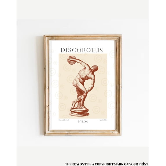 Discobolus, Discus Thrower, Sculpture Art Print, Museum Poster, Ancient ...