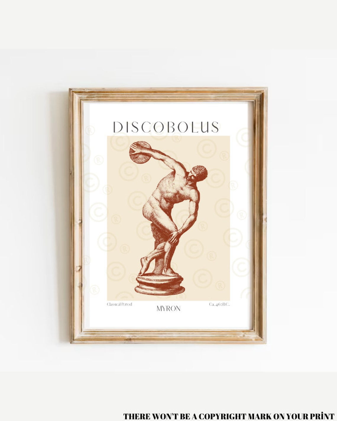 Discobolus, Discus Thrower, Sculpture Art Print, Museum Poster, Ancient ...