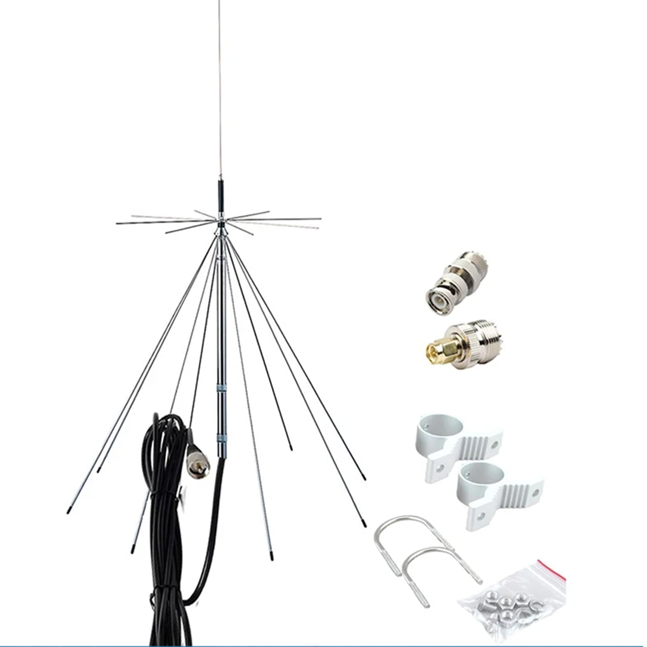 Discone Wideband Scanner Antenna D3000, 25–3000MHz for SDR, CB, VHF UHF ...