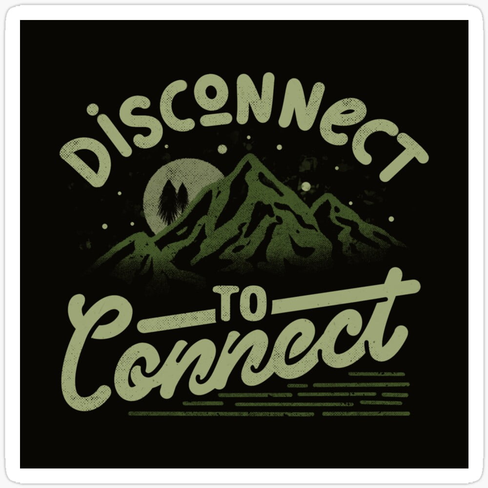 Disconnect To Connect Sticker Phone Decal Water Bottle Stickers Car ...