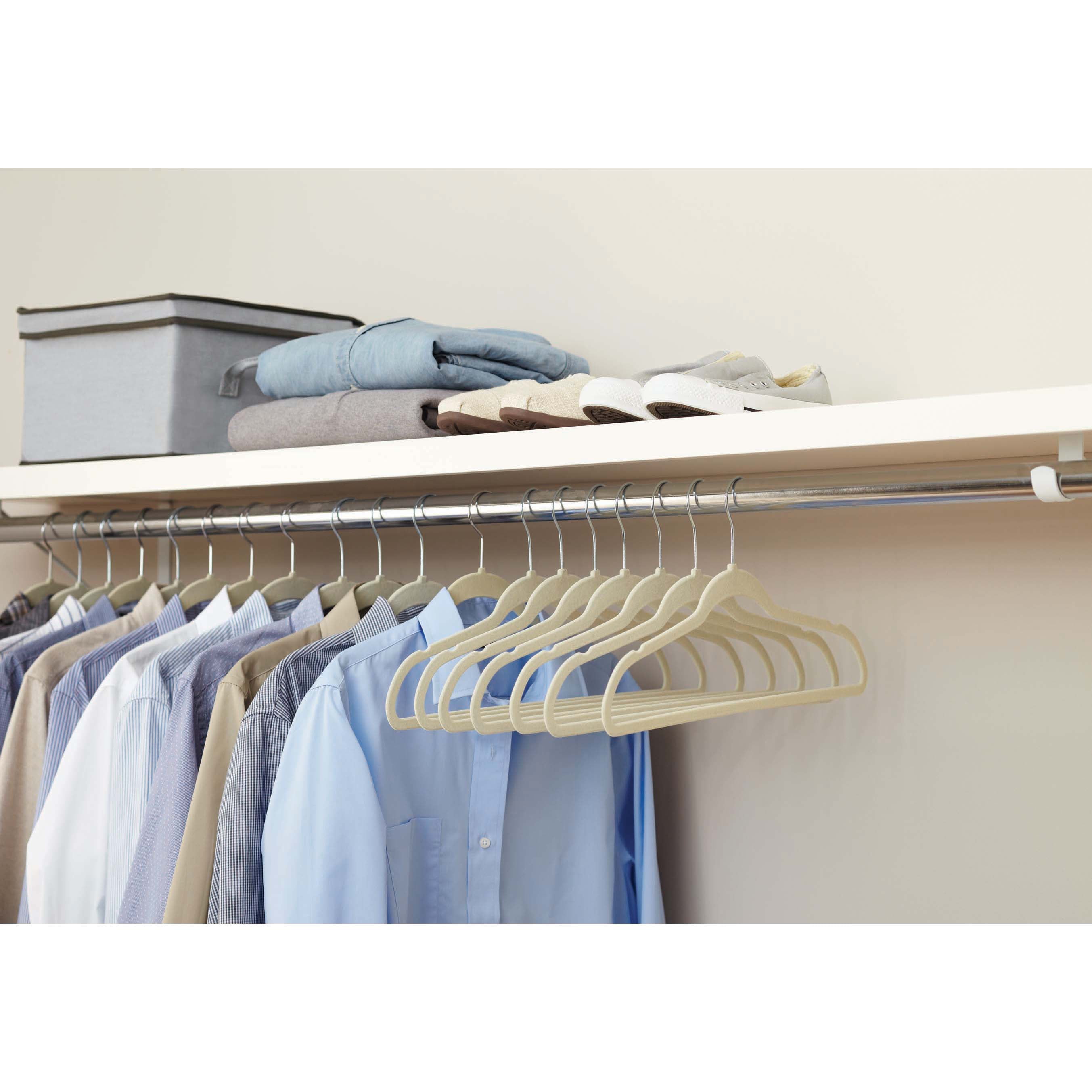 Discontinued- Better Homes & Gardens 30 PK Flocked Suit Hangers, Ivory ...