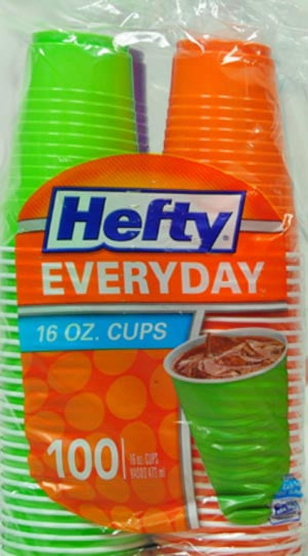 ***Discontinued***HEFTY CUP 16OZ NEON 100CT - Walmart.com