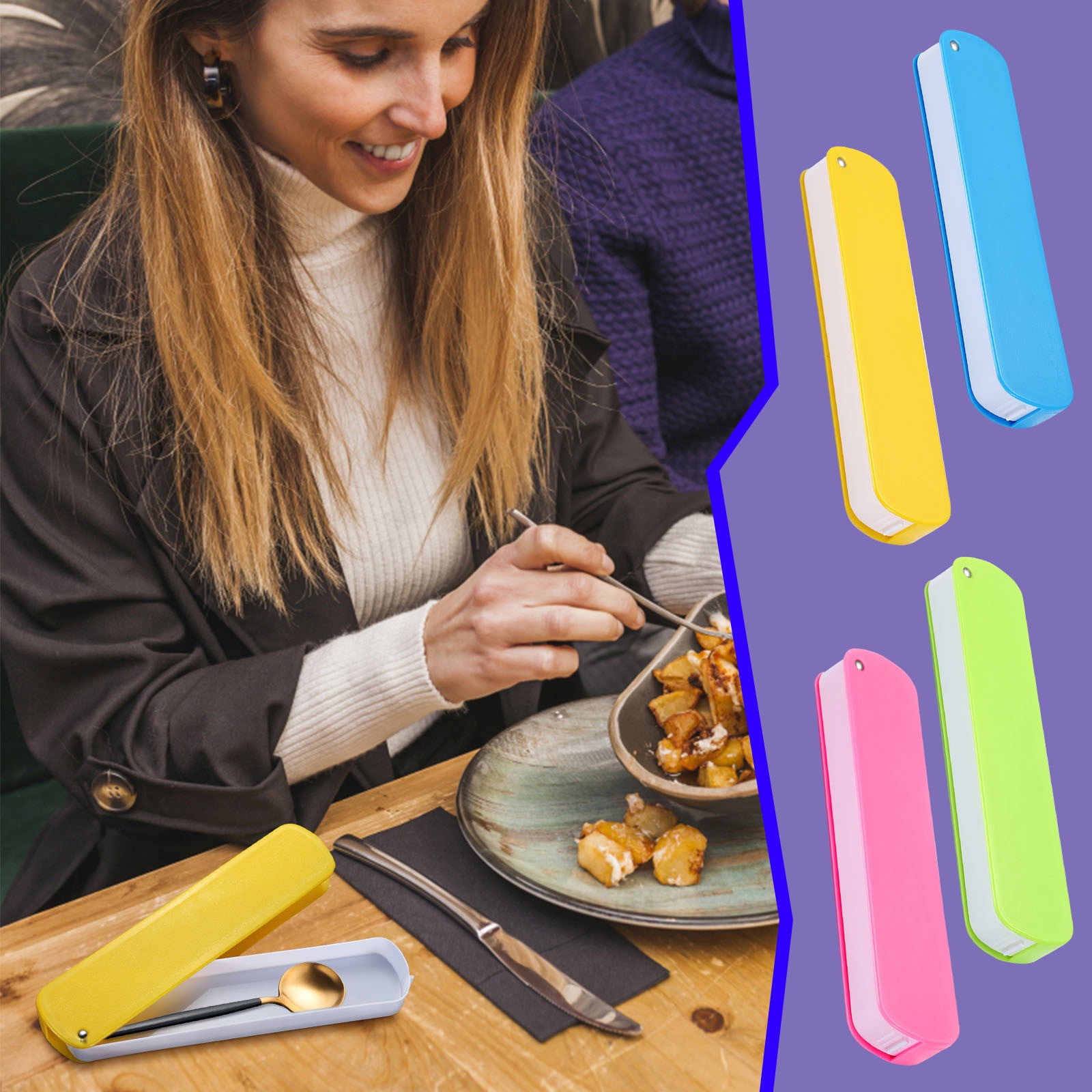 Discount Bonanza, Carrying Box Tableware Straw Box, Travel Pull Flip ...