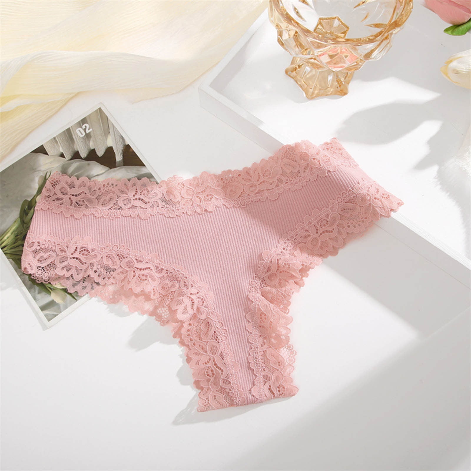 Discount Bonanza,Women's Fashion Solid Color Low Waisted Lace Tighten ...