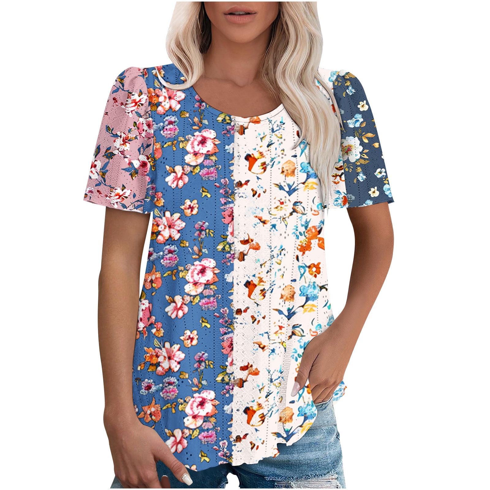 Discount Bonanza, Women's Top, Women's Solid Color Round Neck T-shirt ...