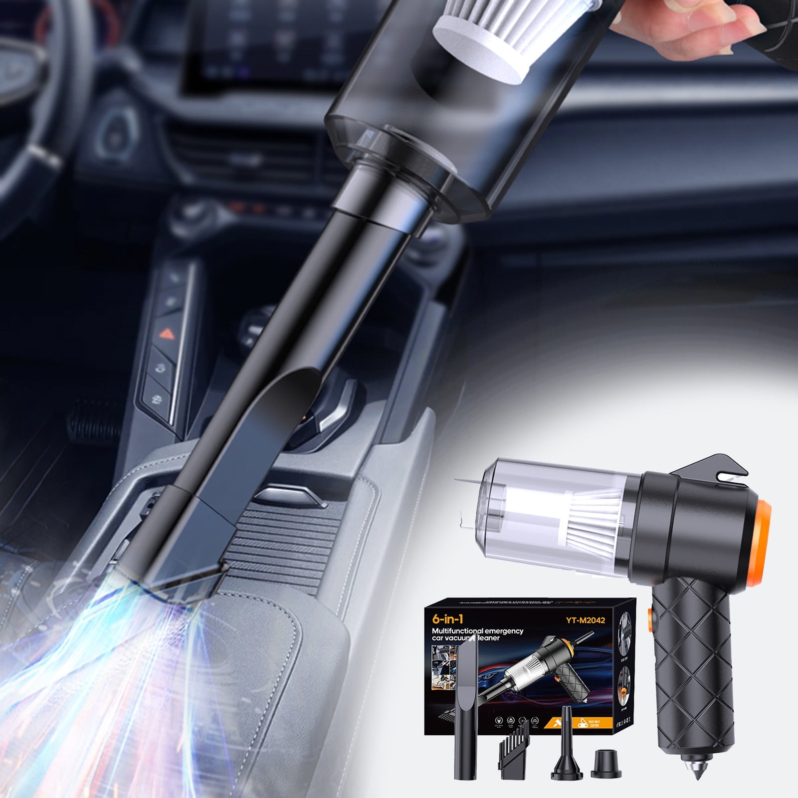 Discount Galore, Handheld Car Vacuum Cleaner, Powerful Suction with USB ...