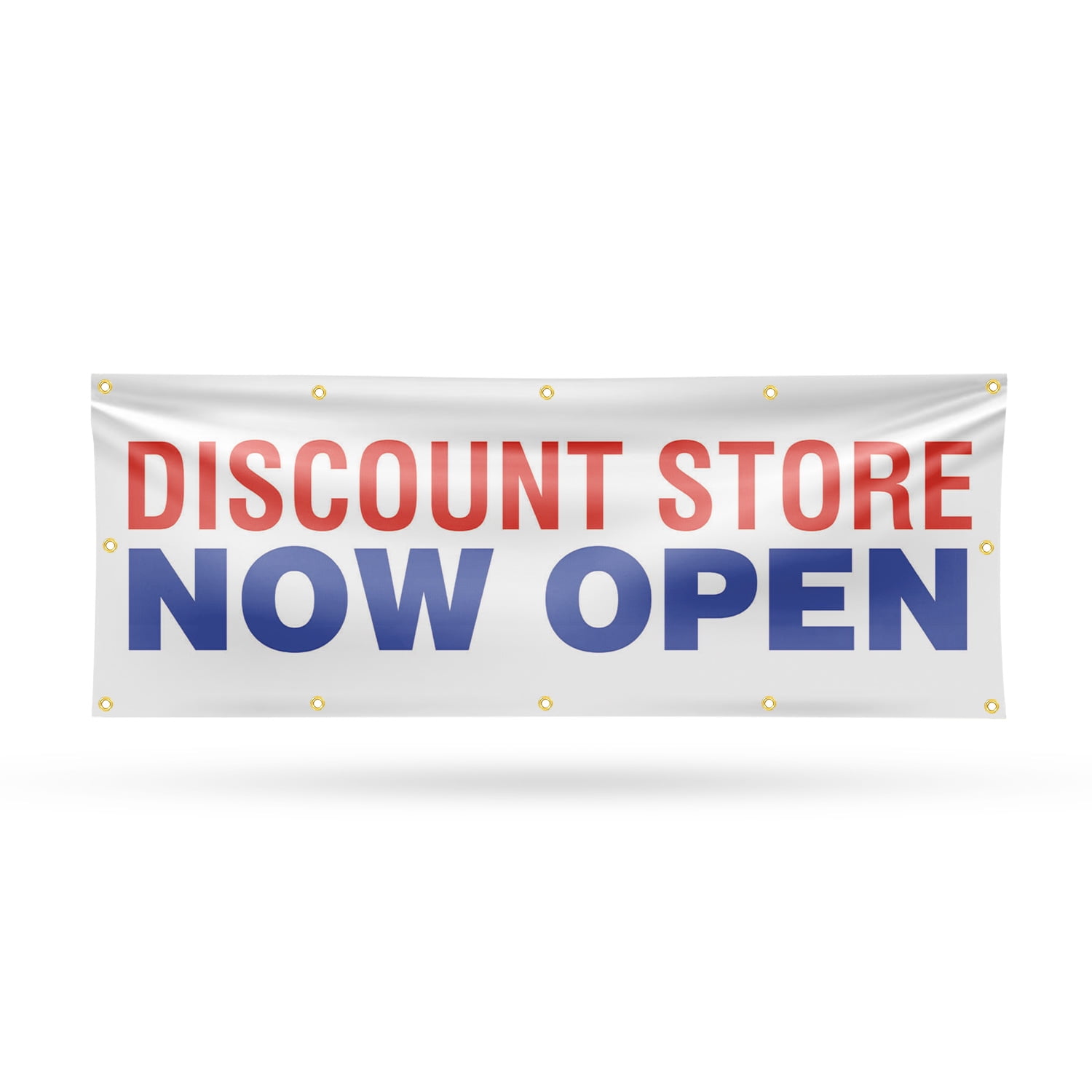 Discount Store Now Open Banner Sign 48 Inch x 96 Inch | 13 oz Vinyl ...