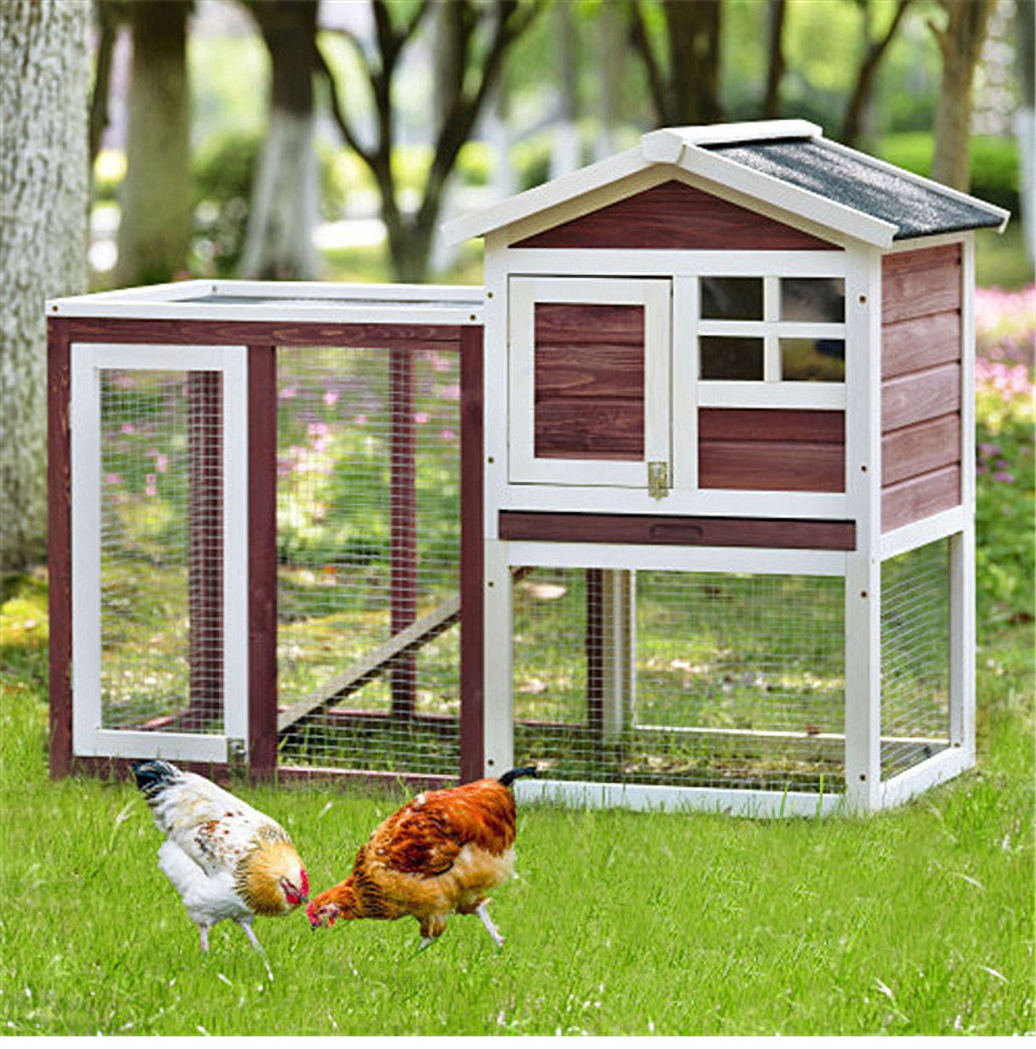"Discount Treatment " Deluxe Wooden Chicken Coop Hen House Rabbit Wood ...
