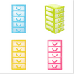 Multifunctional Five-Layer Storage Cabinet, Plastic 5 Drawer Storage ...