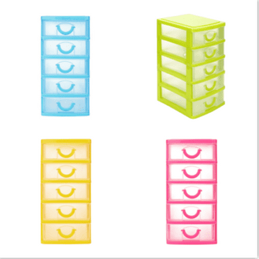 Multifunctional Five-Layer Storage Cabinet, Plastic 5 Drawer Storage ...