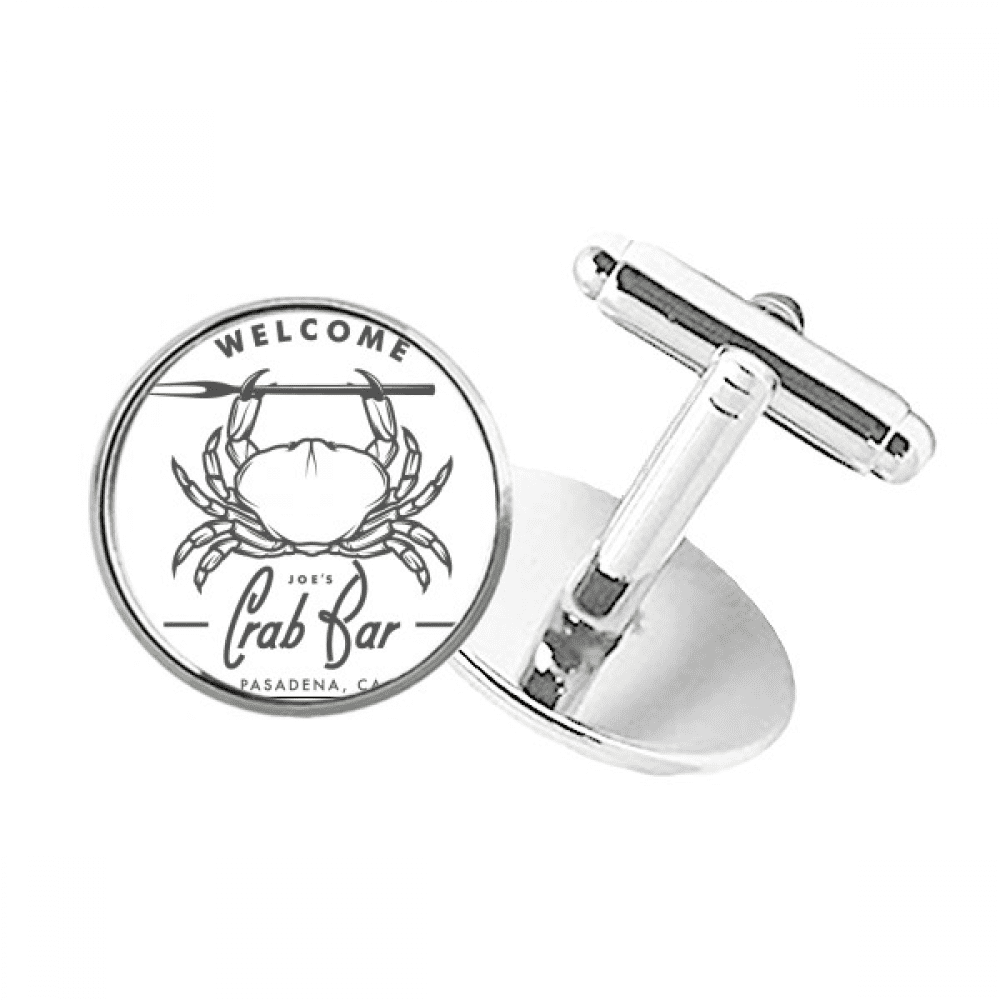 Discover Crab Marine Organism Round Button Cuff Clip Stud Cufflinks ...