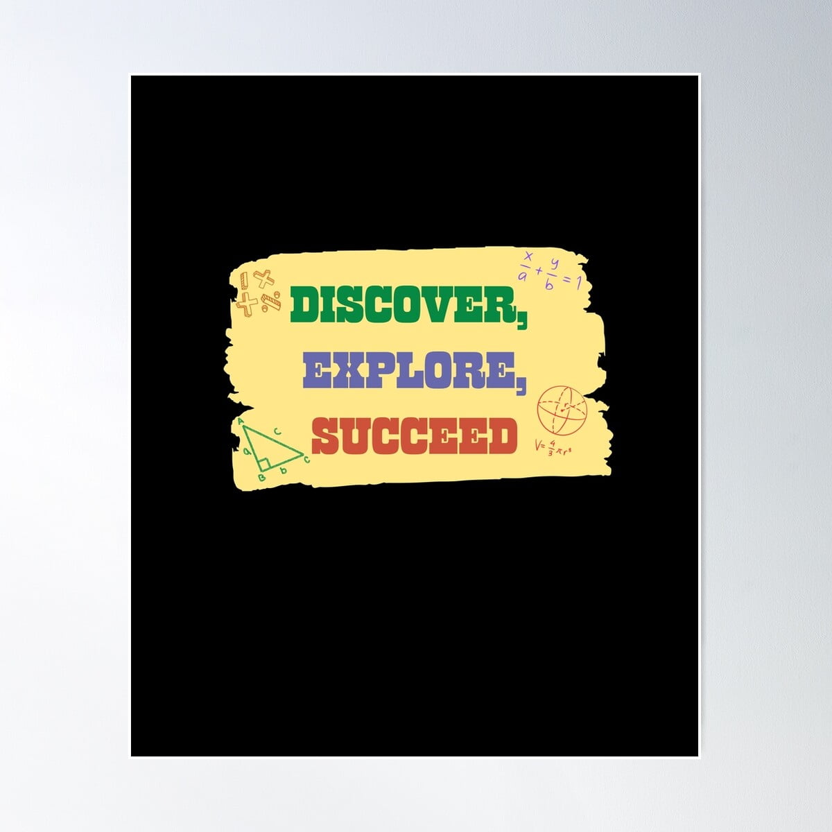 Discover, Explore, Succeed - Multi Poster Wall Art, Modern Wall Decor ...