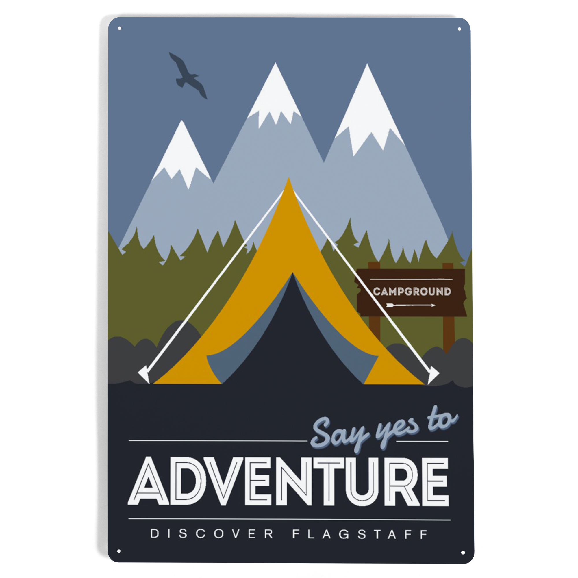 Discover Flagstaff, Arizona, Say Yes to Adventure, Tent (12x18 Aluminum ...