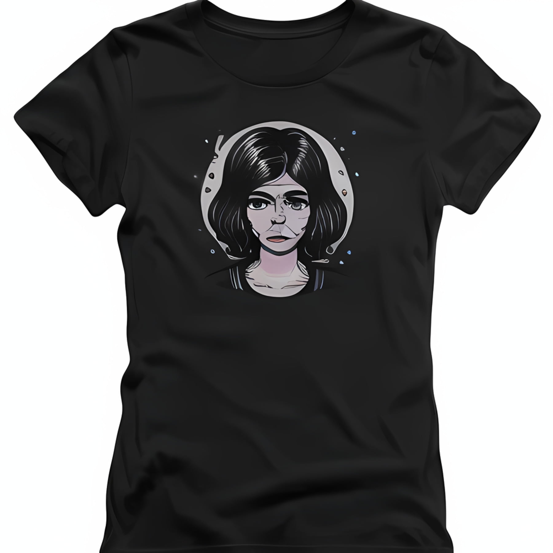 Discover Lara Croft Inspired Black T-Shirt with Unique Chest Graphic ...