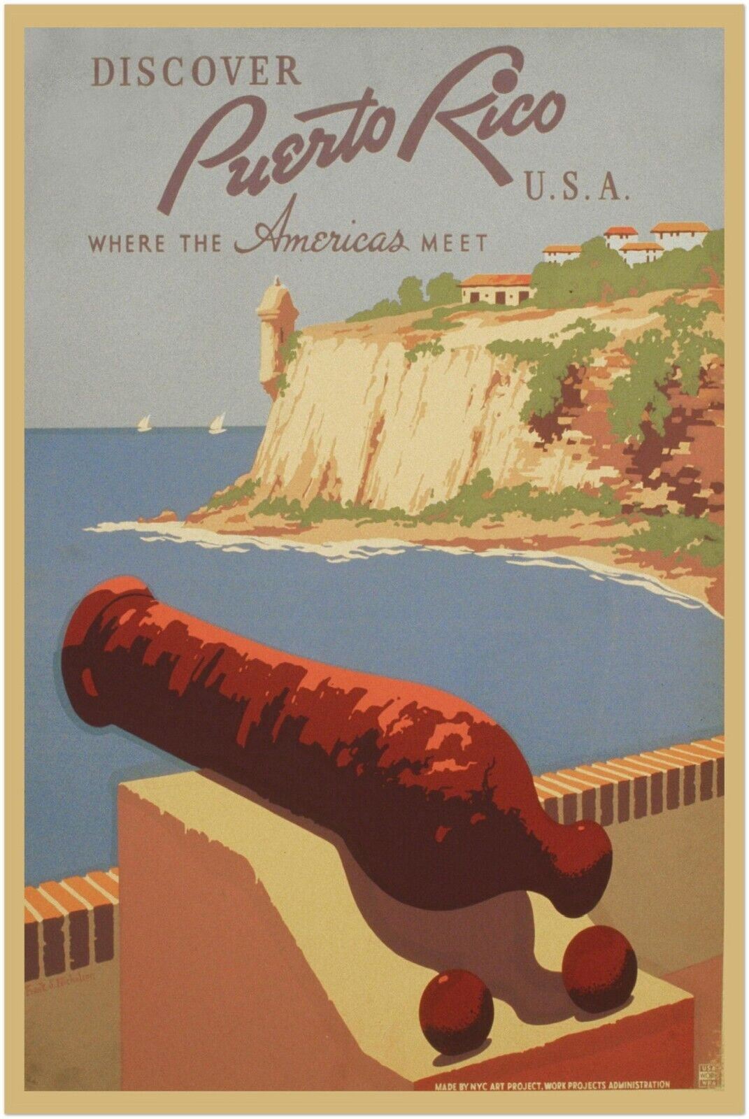 Discover Puerto Rico - Vintage Travel Poster, Retro Posters #2 ...