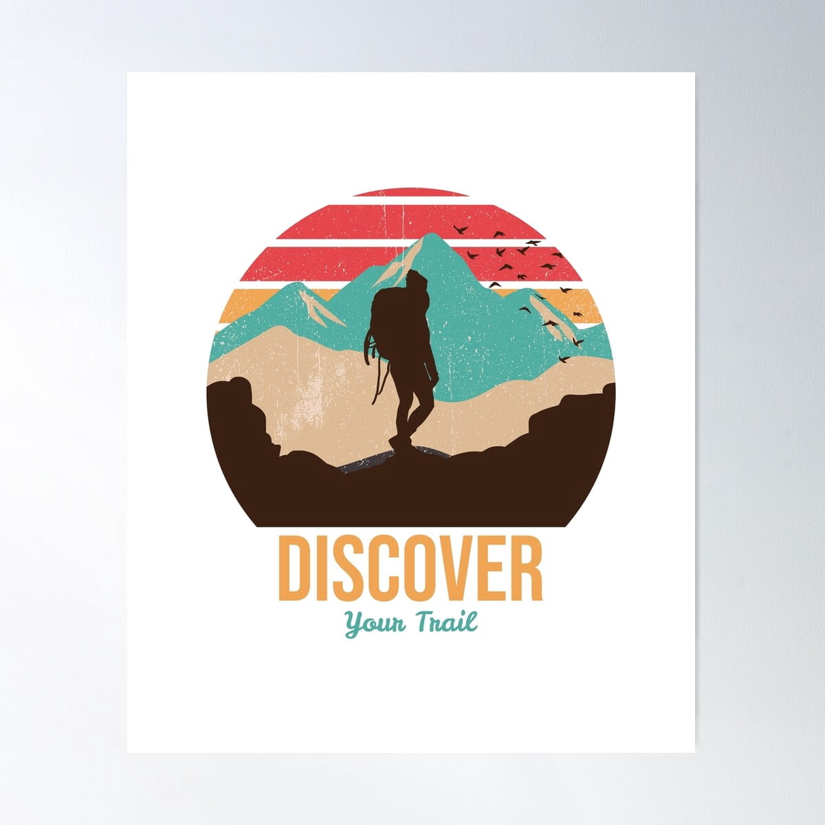 Discover Your Trail Adventure Poster Wall Art, Modern Wall Decor For ...