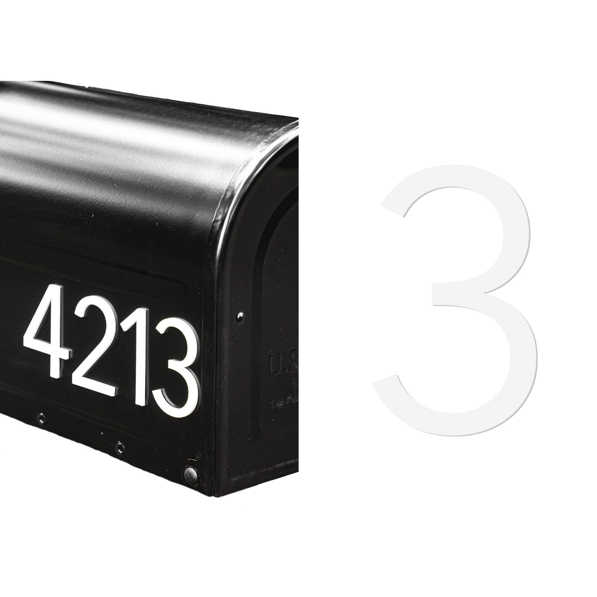 Discovered Designs - Individual 3D Acrylic Mailbox Number – Self Stick ...