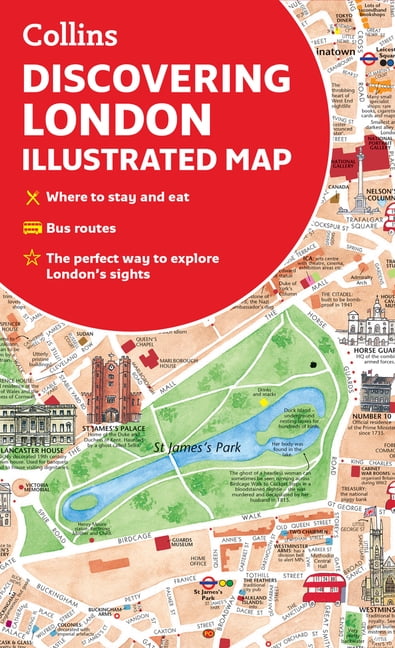Discovering London Illustrated Map (Sheet map, folded) - Walmart.com