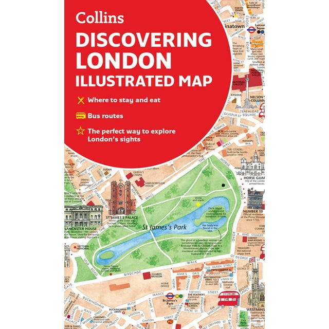 Discovering London Illustrated Map (Sheet map, folded) - Walmart.com