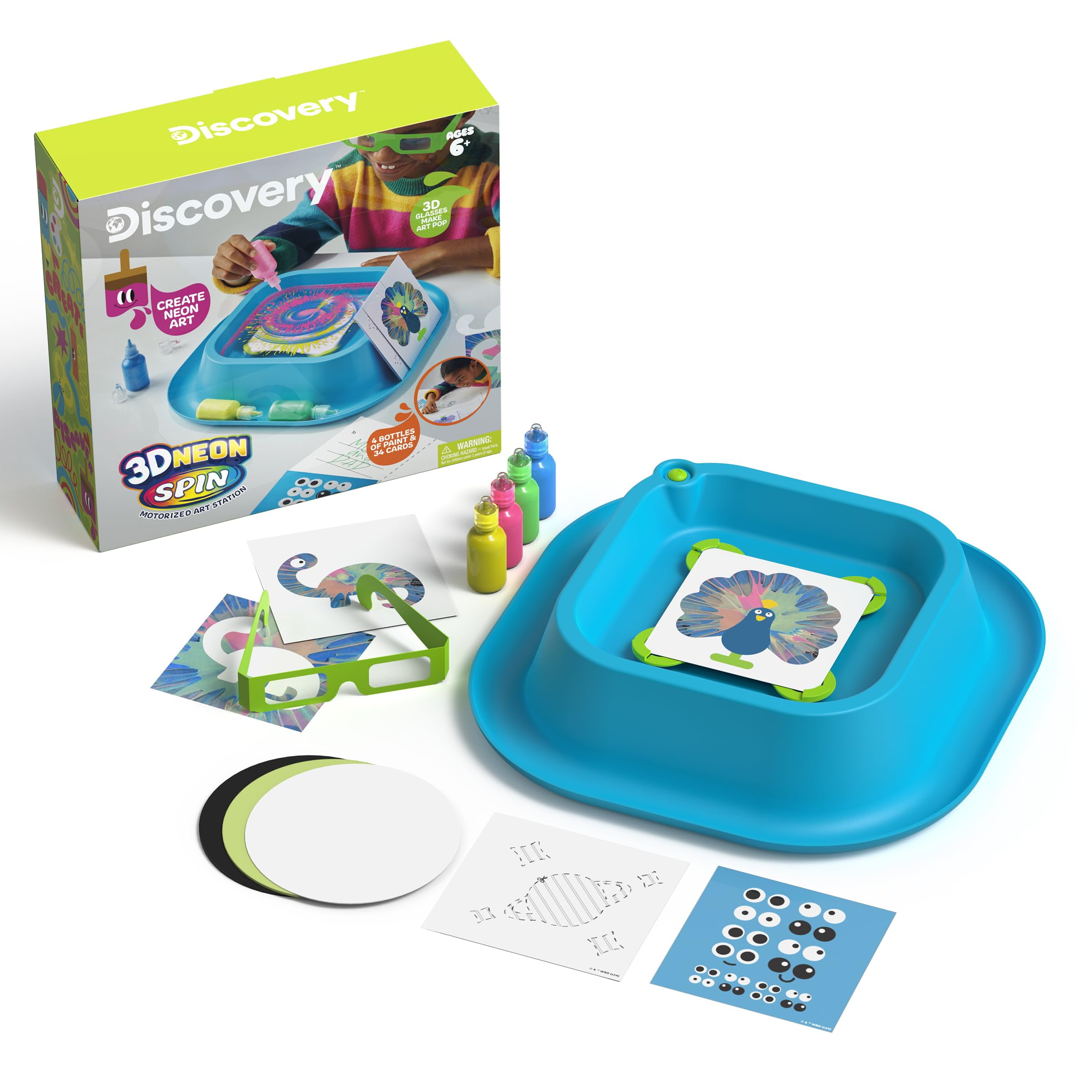 Discovery™ 3D Neon Motorized Art Station - Includes Art Machine, 3D ...
