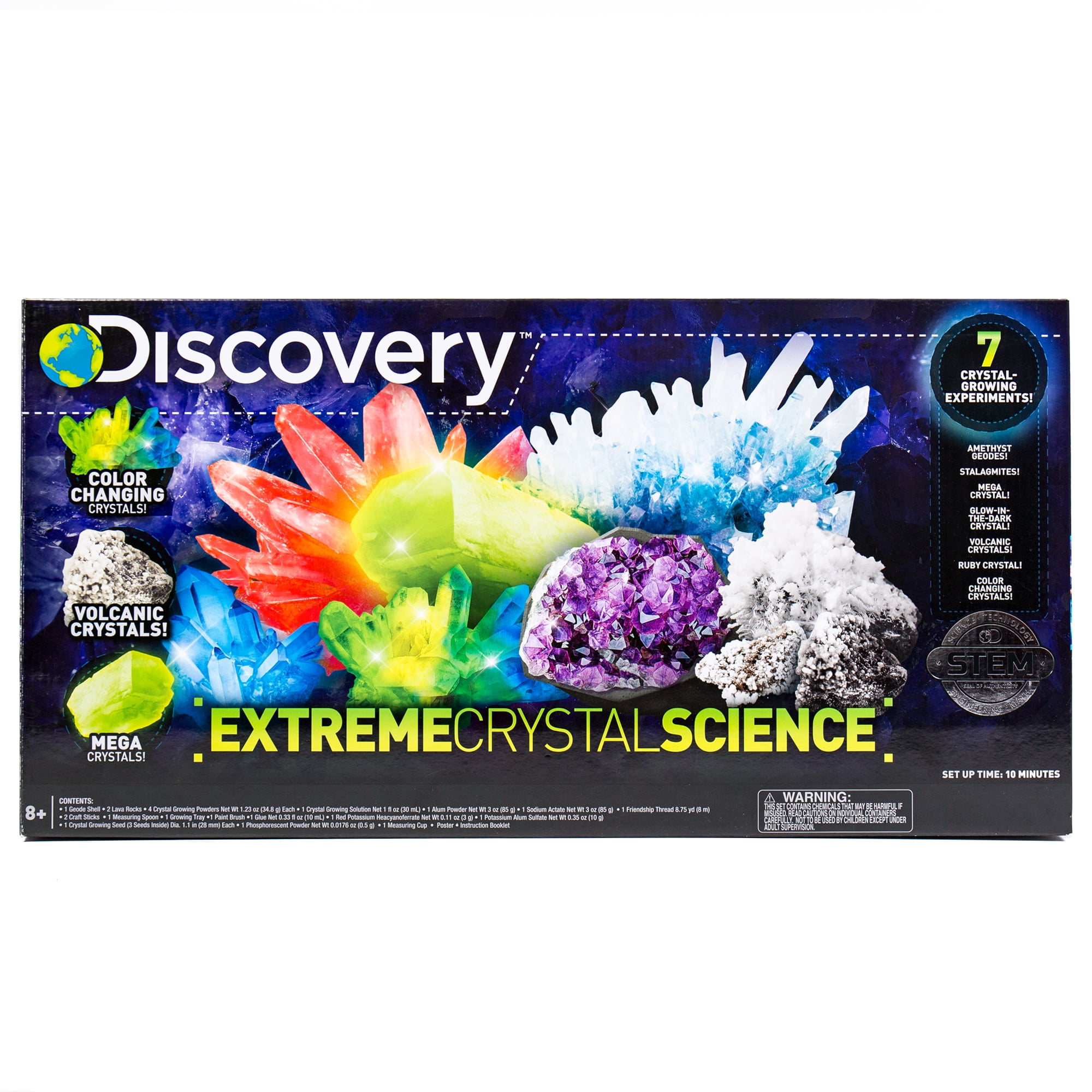 Discovery Extreme Crystal Science Kit, 7 Crystal Growing Experiments ...