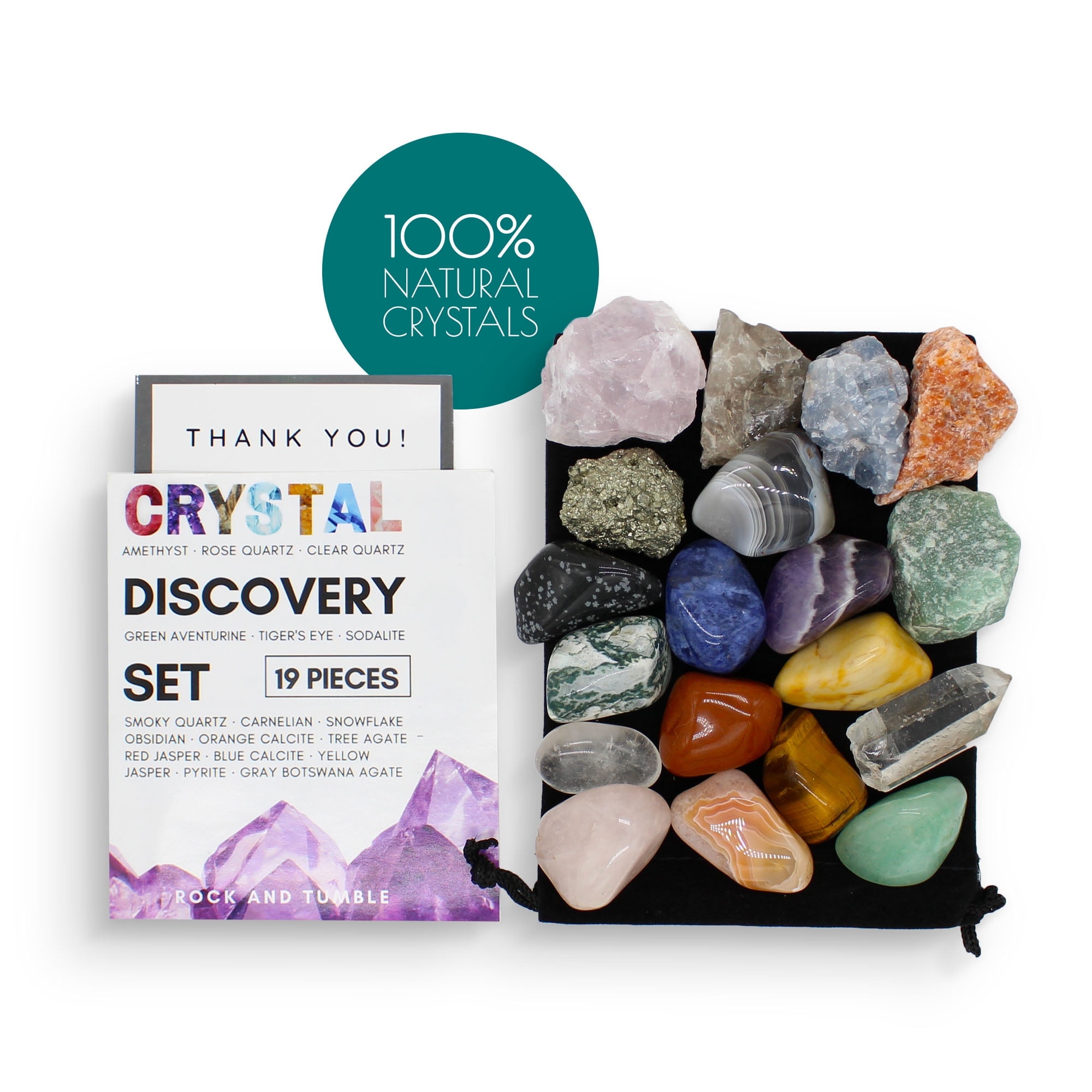 Discovery Healing Crystals Set, Beginner Crystal Kit, Tumbled Stones ...