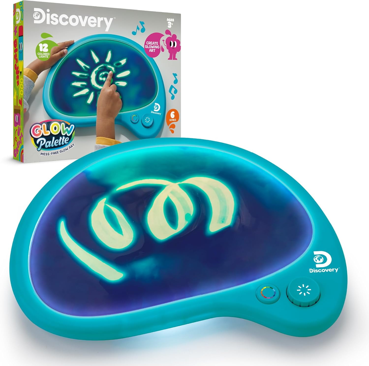 Discovery™ Mess-Free Glow Palette - Interactive Light-Up Art Pad with ...