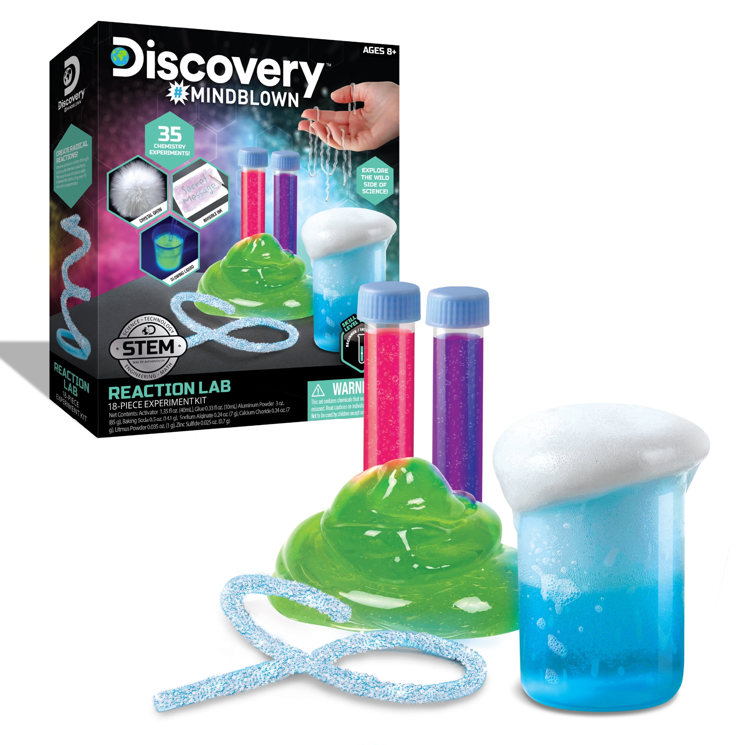 Discovery #MINDBLOWN Reaction Lab Chemistry Set 18-Piece Kit 35 ...