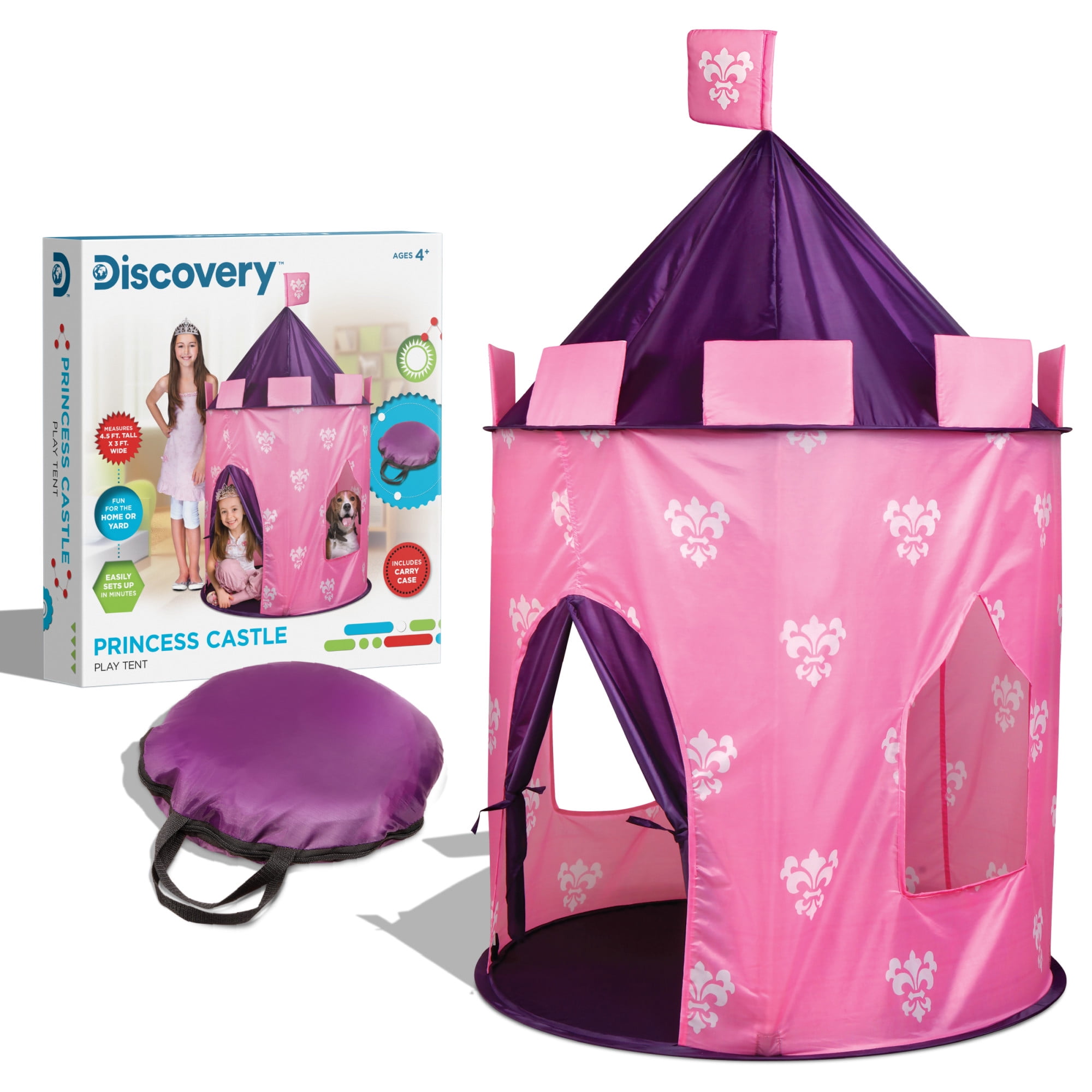 Discovery Princess Castle Portable Hideaway Unisex Kids Play Tents ...