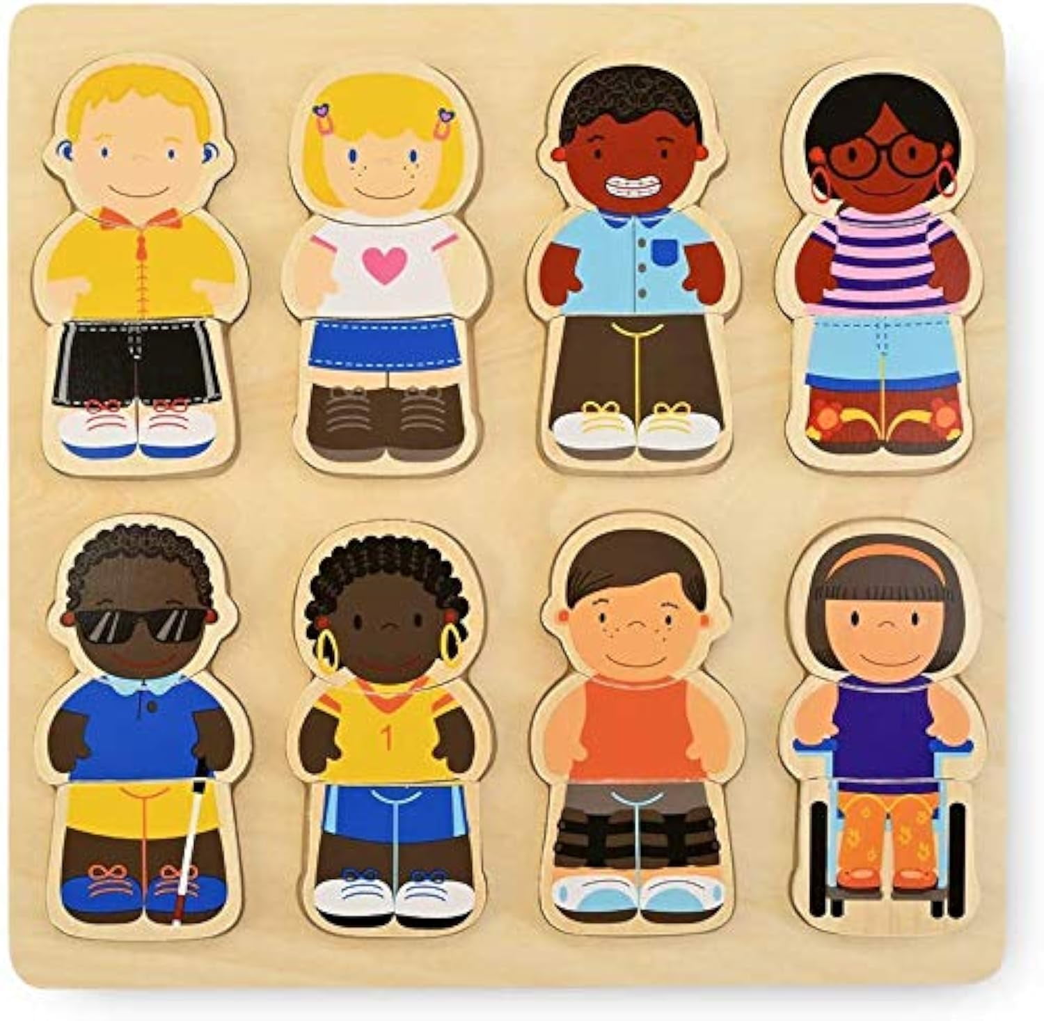 Discovery Toys WE All Belong Diversity Wooden Puzzle | 2-Sided ...