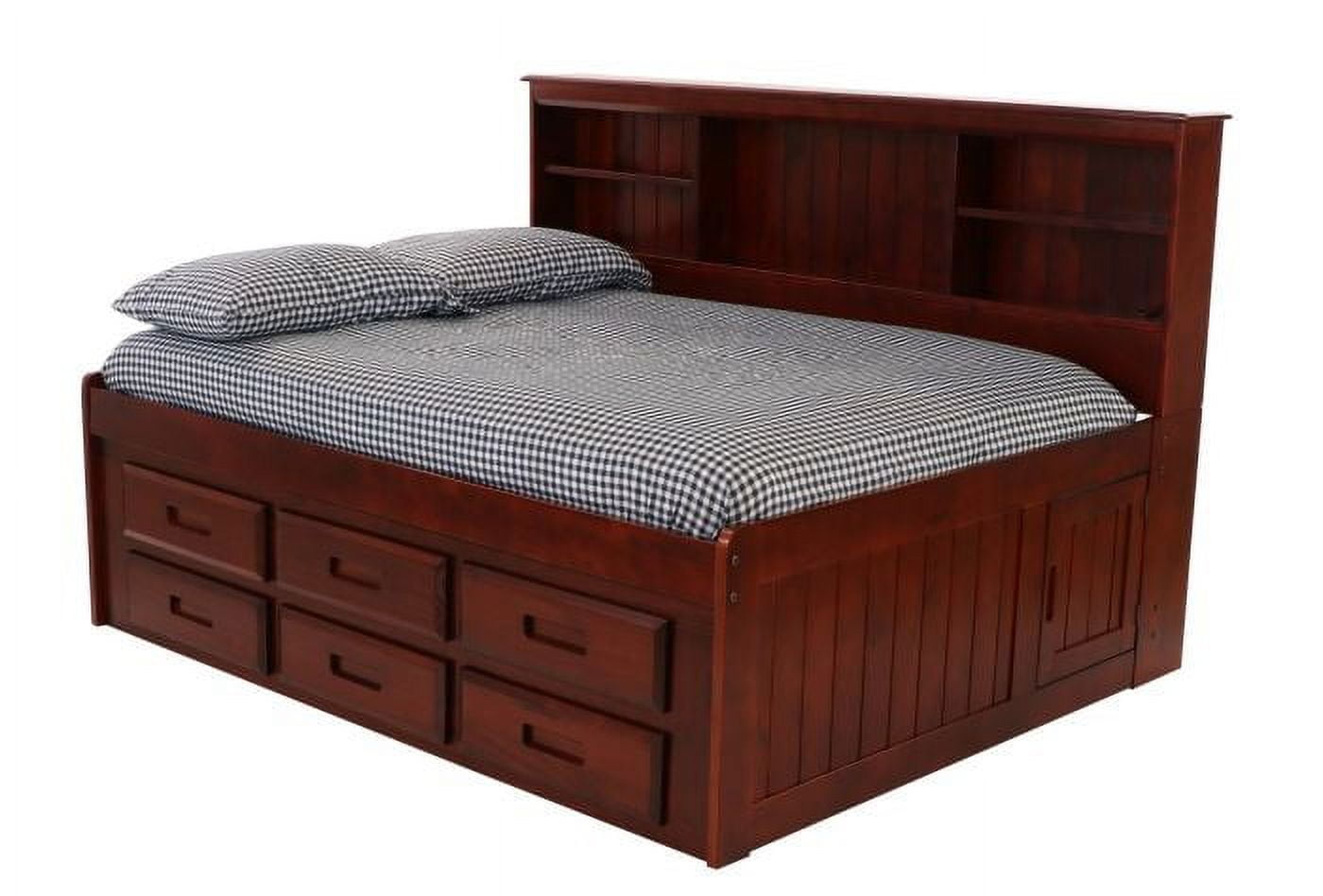 Discovery World Furniture - Full Size Bed Frame with Side Headboard ...