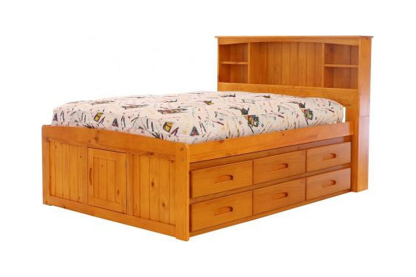 Discovery World Furniture - Full Size Bed, Bookcase Headboard, 12 ...