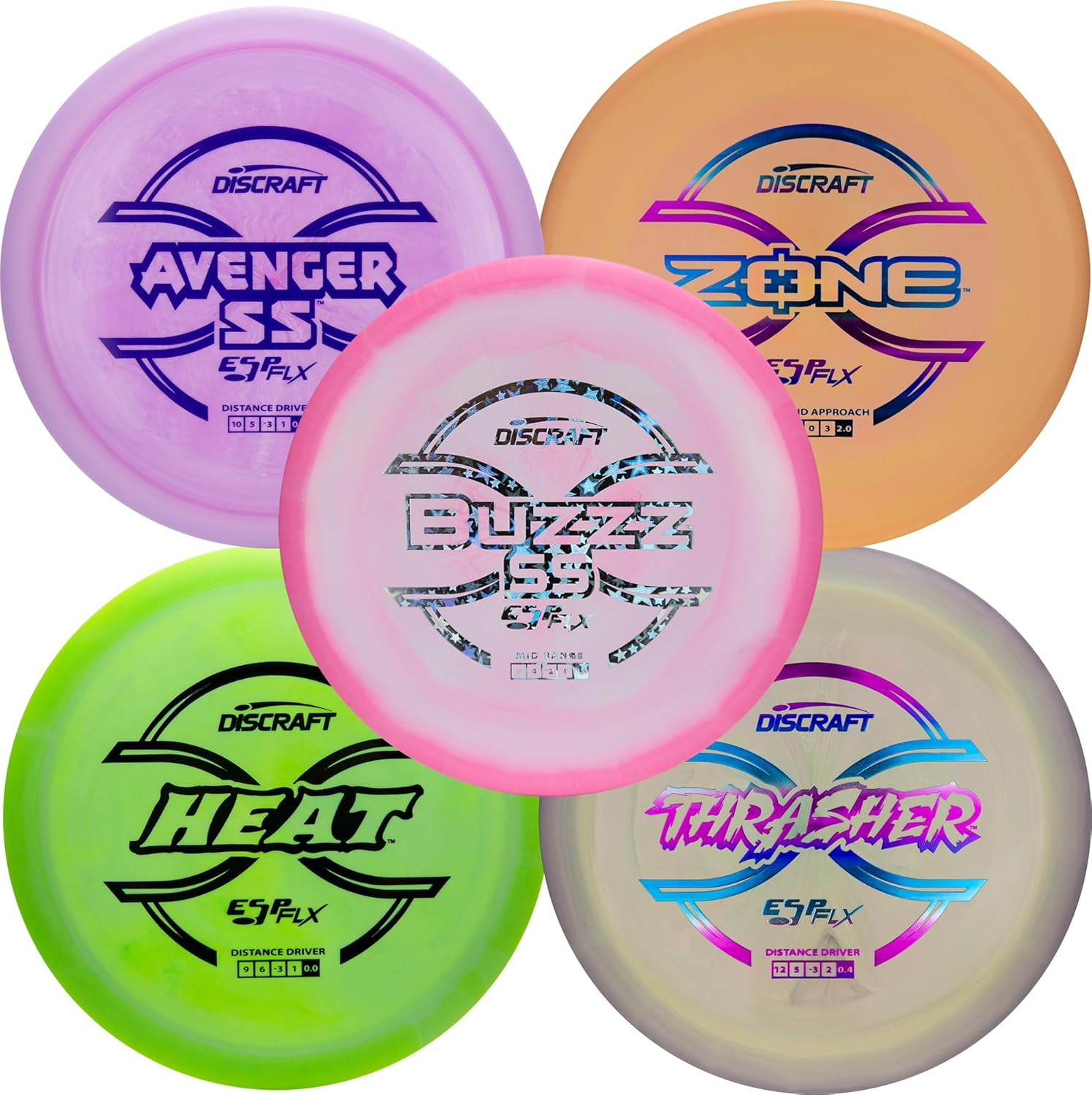Discraft ESP FLX Winter Understable Five Pack – Cold Weather Starter ...