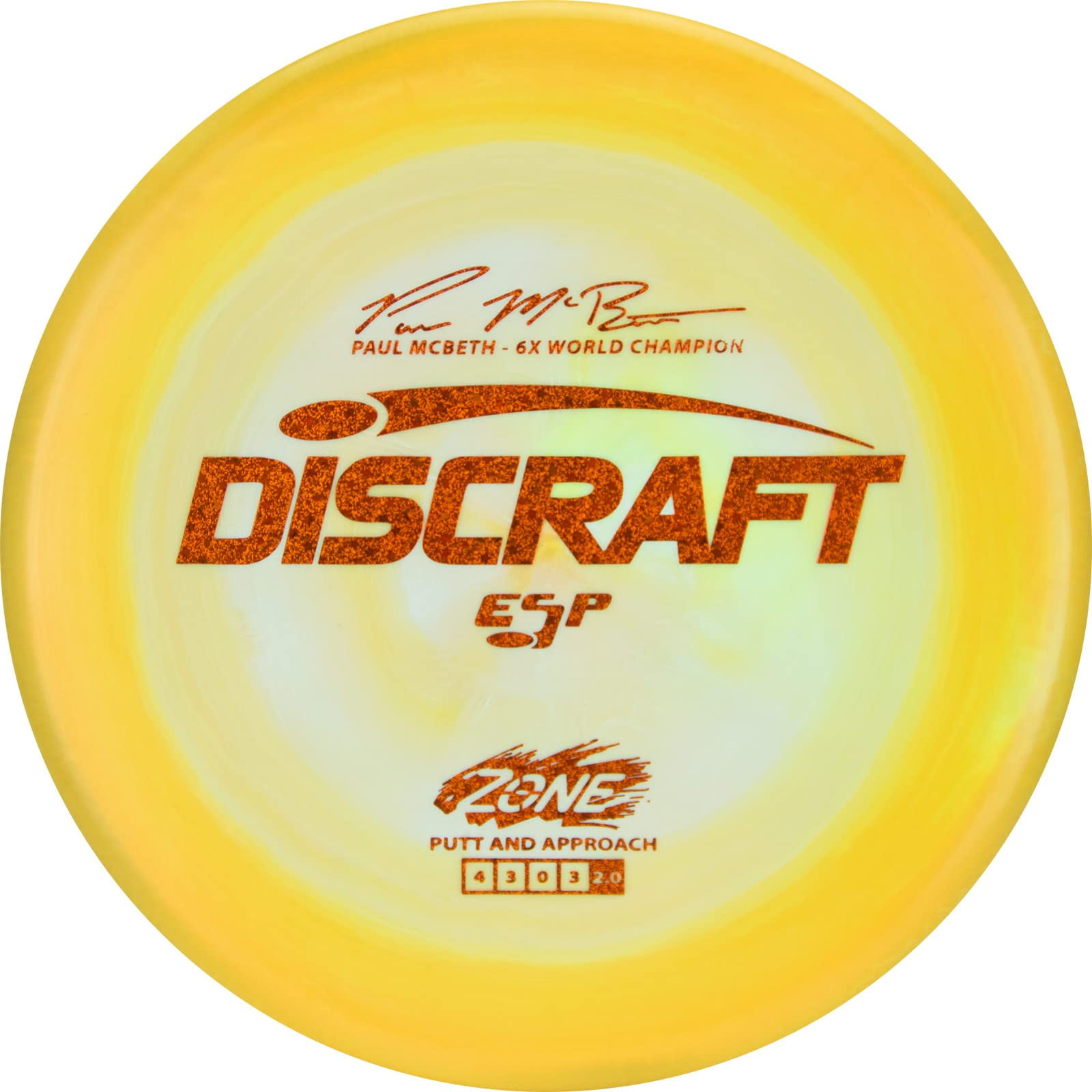 Discraft ESP Zone Paul McBeth 6X Signature Series 160-166 Gram Putt and Approach Golf Disc ...
