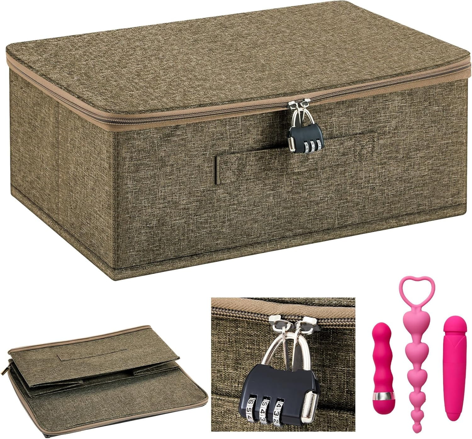 Discreet Lockable Adult Toy Bag Storage Organizer Toy Bag Storage Bins ...