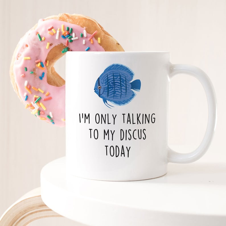 Discus Fish Coffee Mug, Cute Aquarium Gift, Fish Mom, Dad, Tropical ...